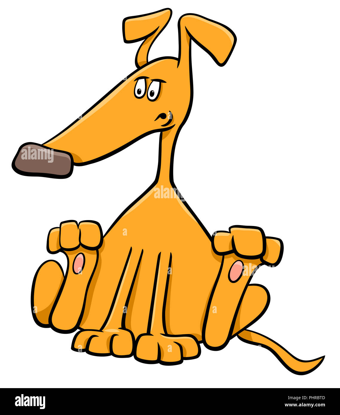 Yellow dog cartoon hi-res stock photography and images - Alamy