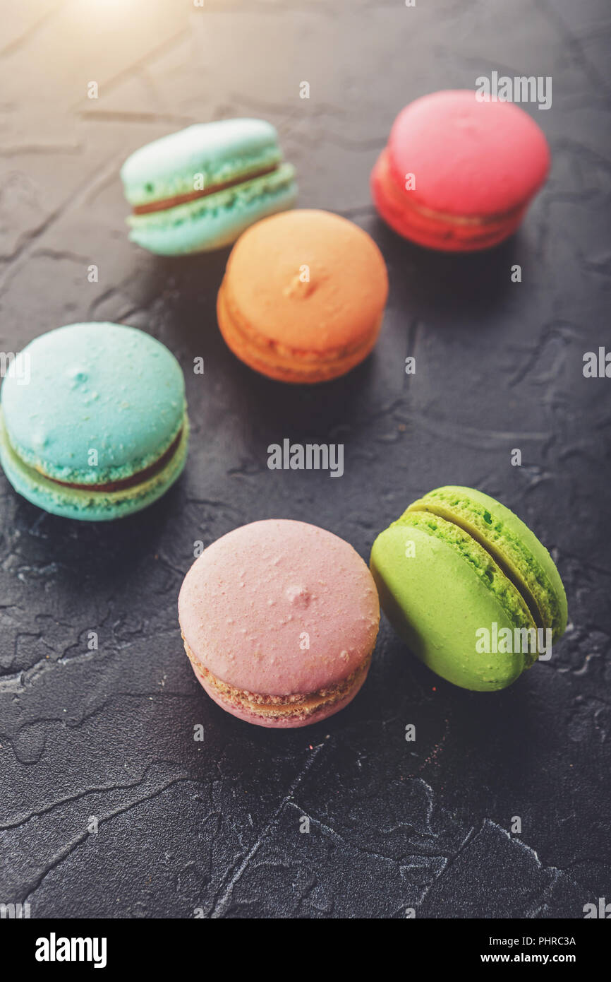 Different types of macaroons Stock Photo - Alamy