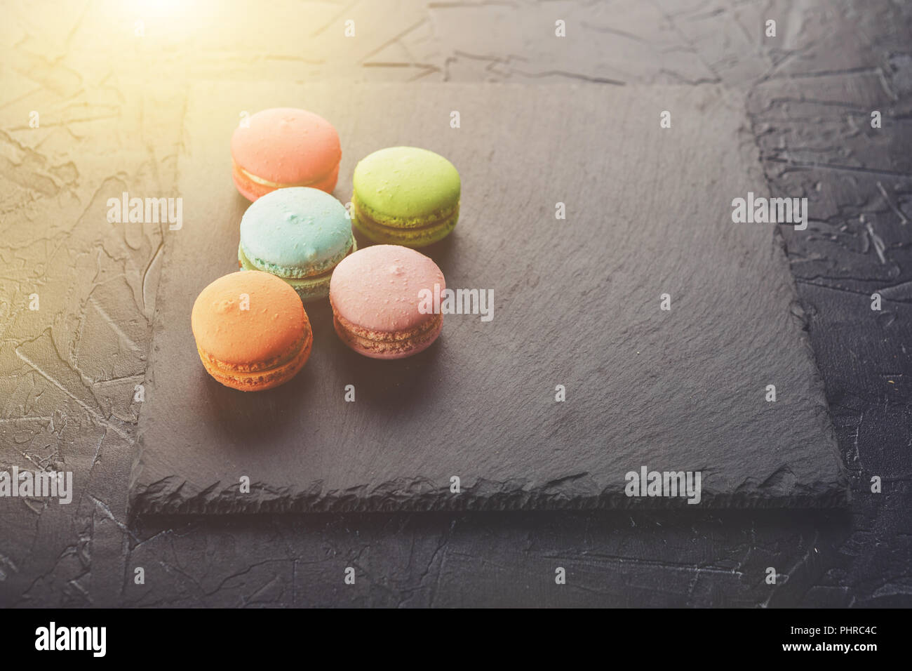 Different types of macaroons Stock Photo - Alamy