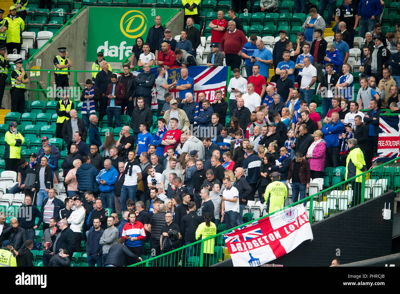 Rangers fans before the Ladbrokes Scottish Premiership match at Celtic ...