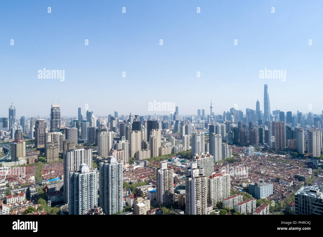 aerial view of shanghai cityscape Stock Photo - Alamy