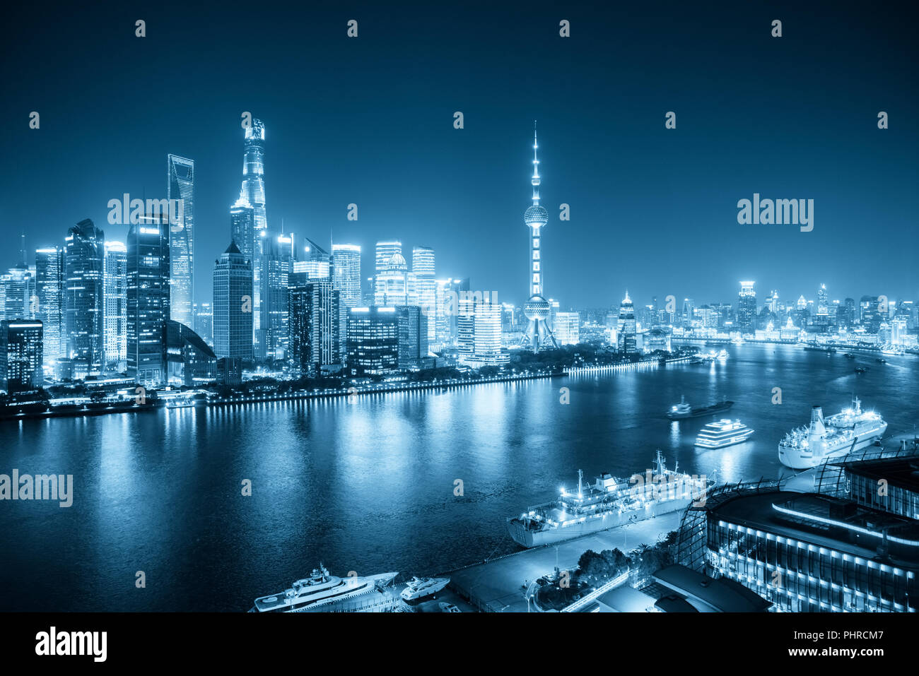 shanghai night scene Stock Photo - Alamy