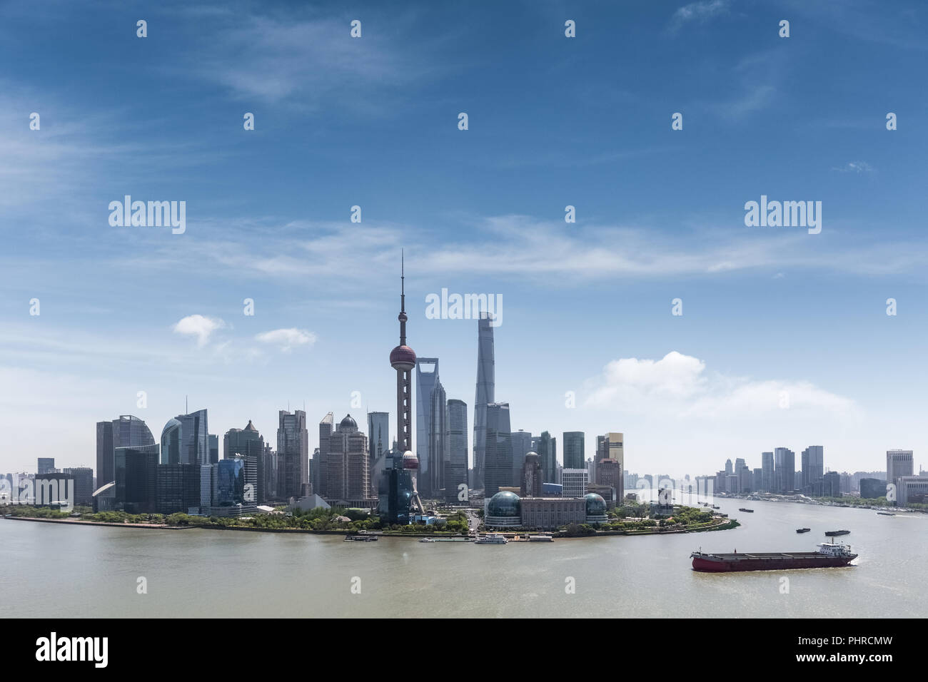 aerial view of shanghai skyline Stock Photo - Alamy