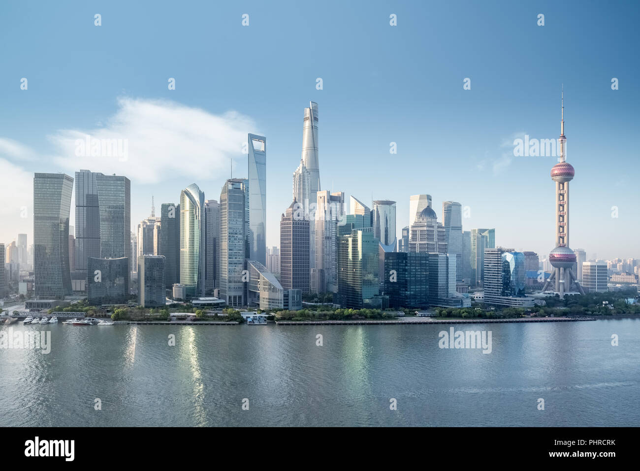 Shanghai skyline with shanghai tower hi-res stock photography and ...