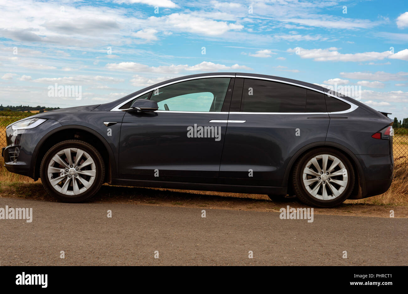 Tesla model X electric car Stock Photo - Alamy