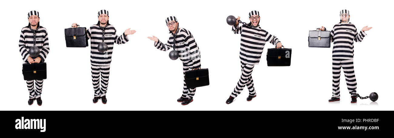 Prison inmate isolated on the white background Stock Photo - Alamy