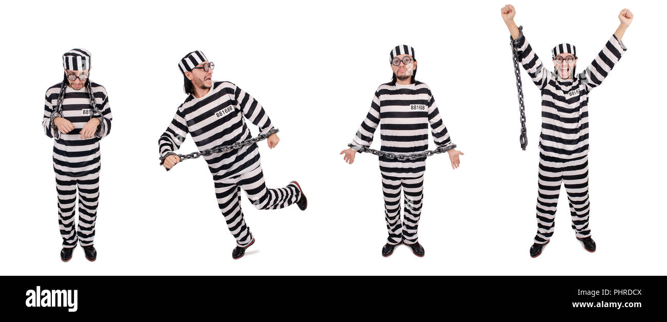 Prison inmate isolated on the white background Stock Photo - Alamy