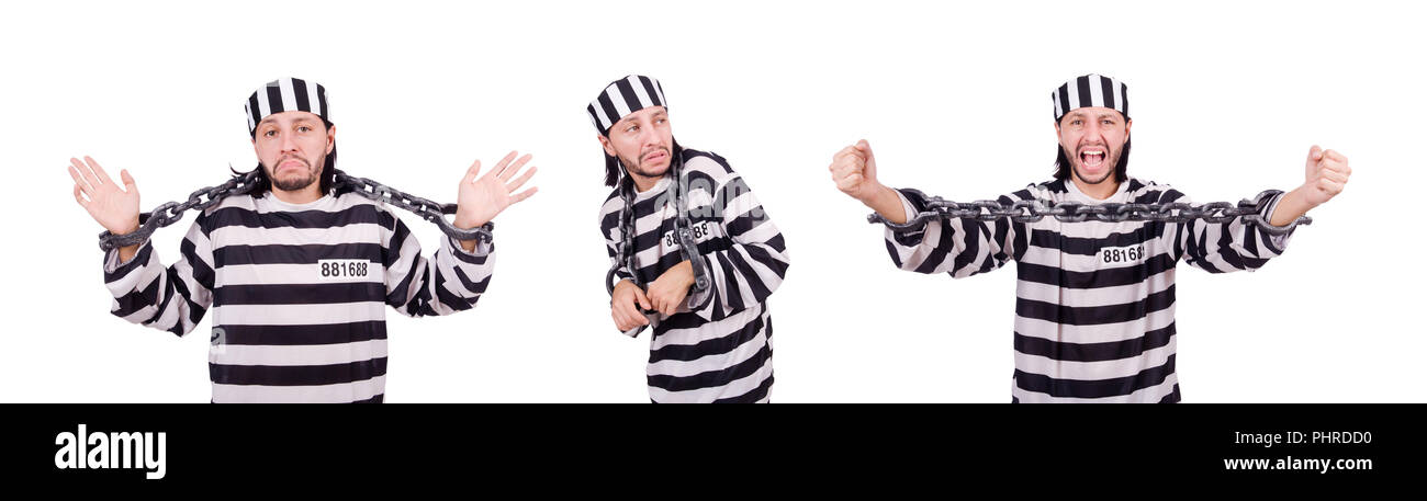 Prison inmate isolated on the white background Stock Photo - Alamy