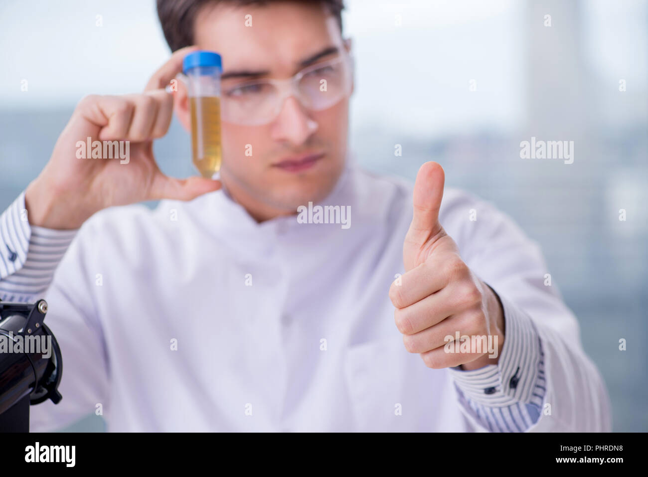 Medical concept with doctor and test tube Stock Photo - Alamy