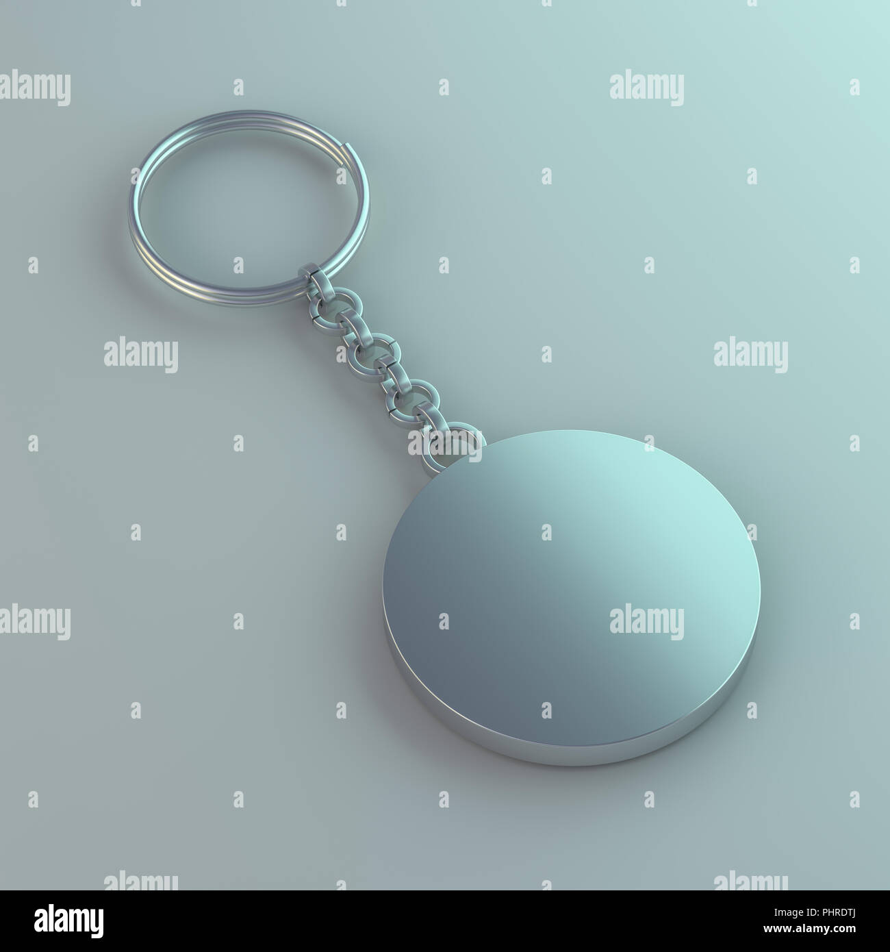 Blank metal trinket. Mockup 3D rendering Stock Photo - Alamy