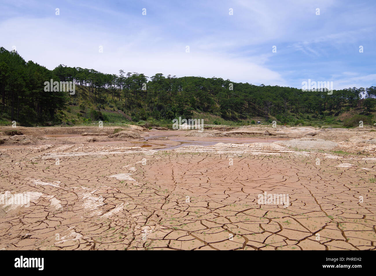 the impact of climate change, made dry land, water shortages Stock ...