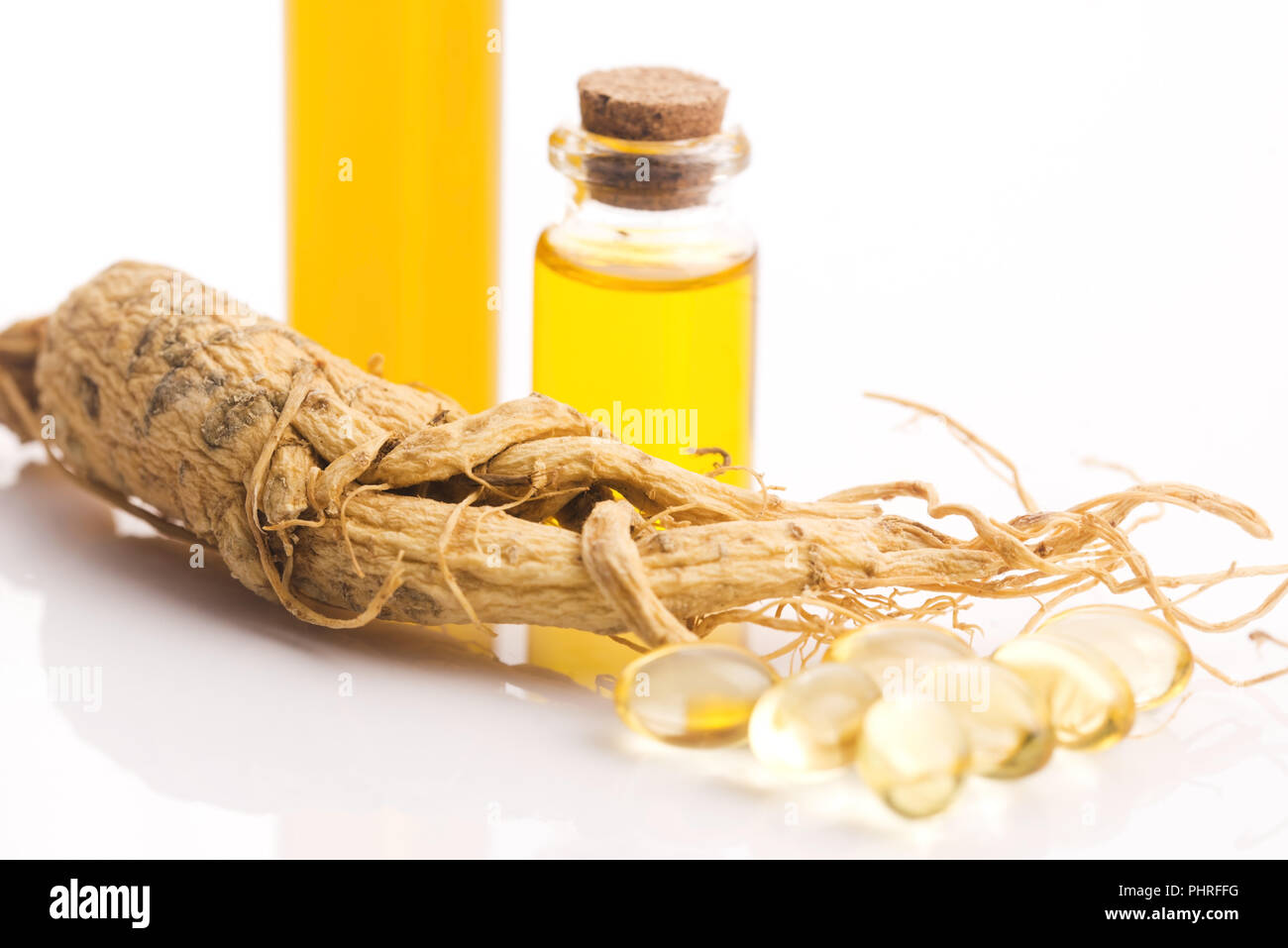 Extract of ginseng root Stock Photo - Alamy