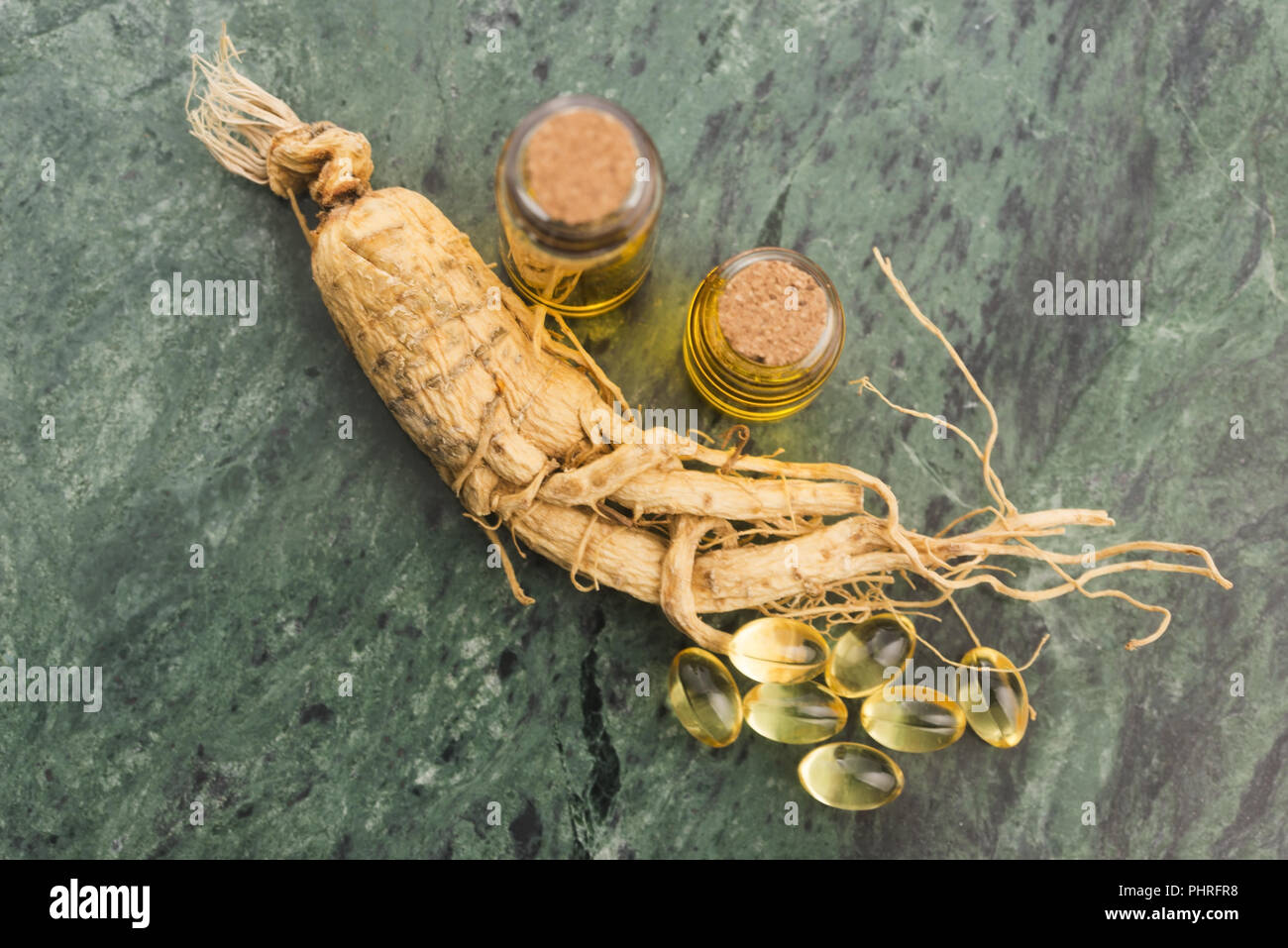 Extract of ginseng root Stock Photo - Alamy