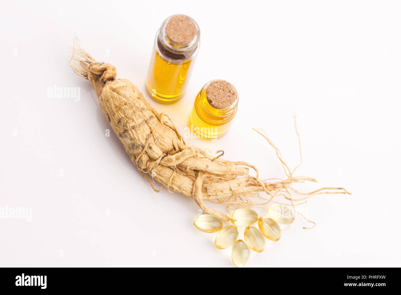 Extract of ginseng root Stock Photo - Alamy