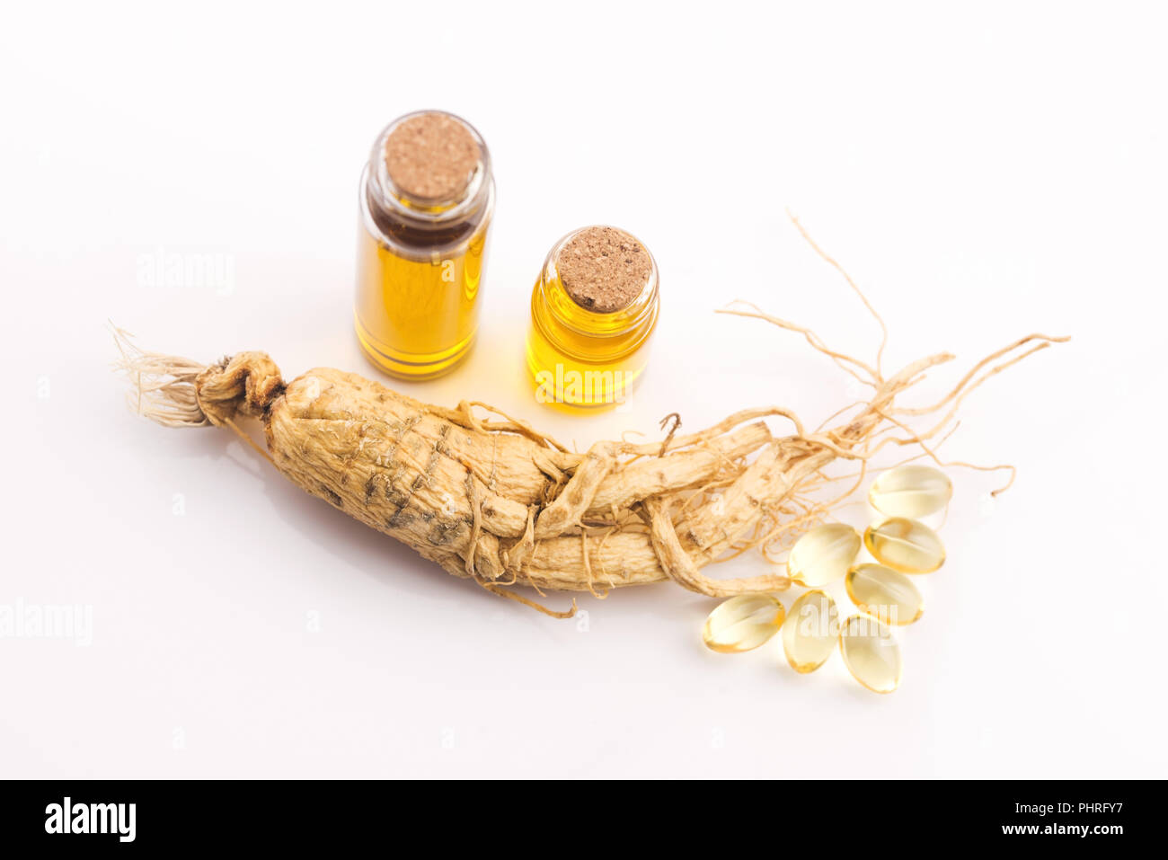 Extract of ginseng root Stock Photo - Alamy