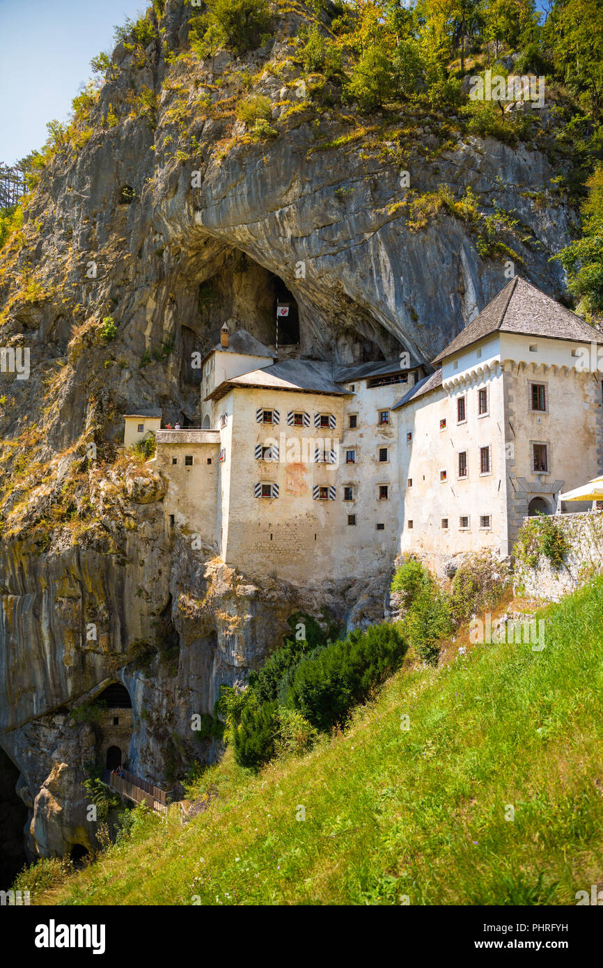 Medieval Predjama Castle in Postojna Cave, Slovenia Stock Photo - Alamy