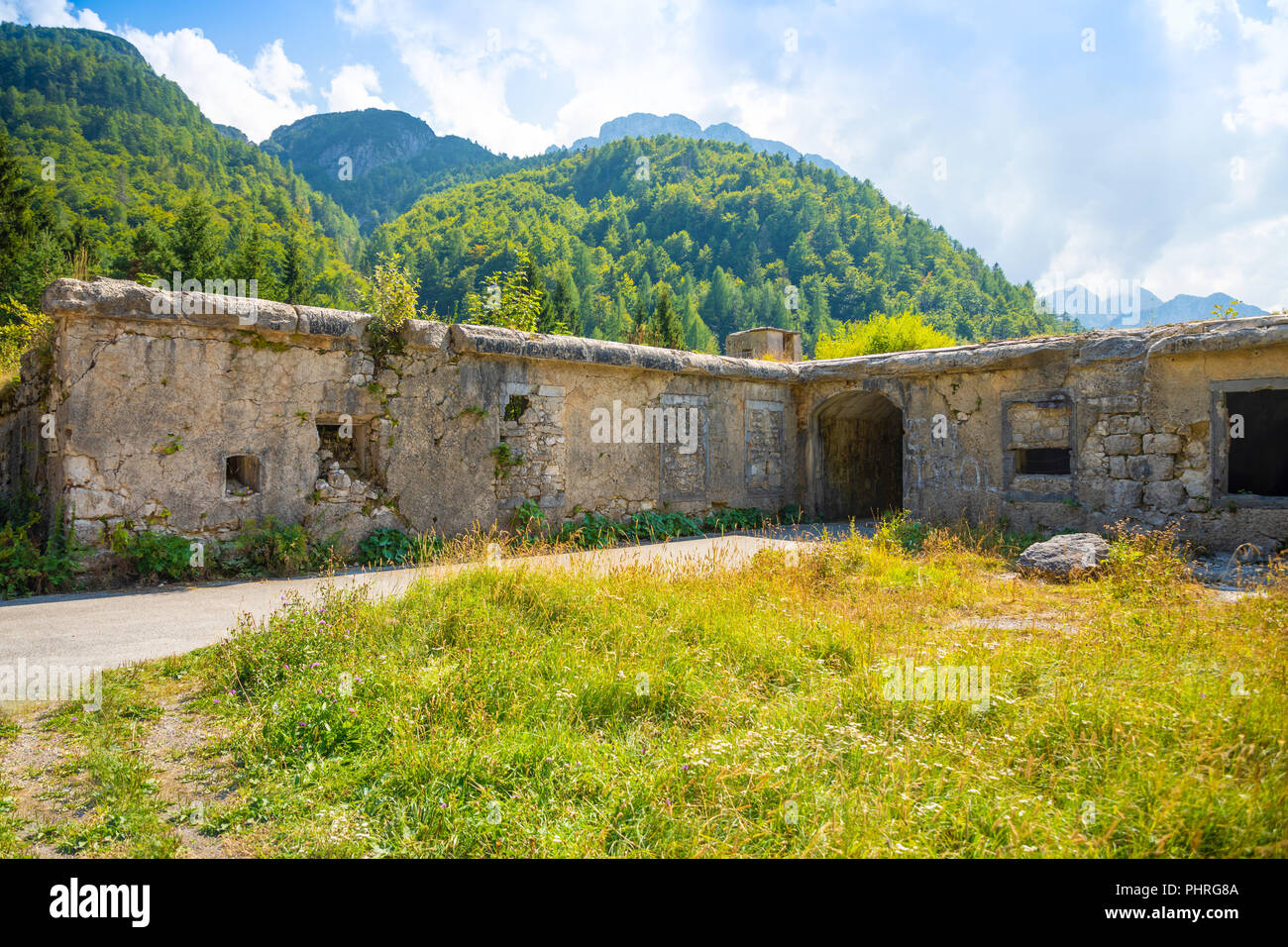 Artillery battery of Sella Predil near Lake Predil and Tarvisio in ...