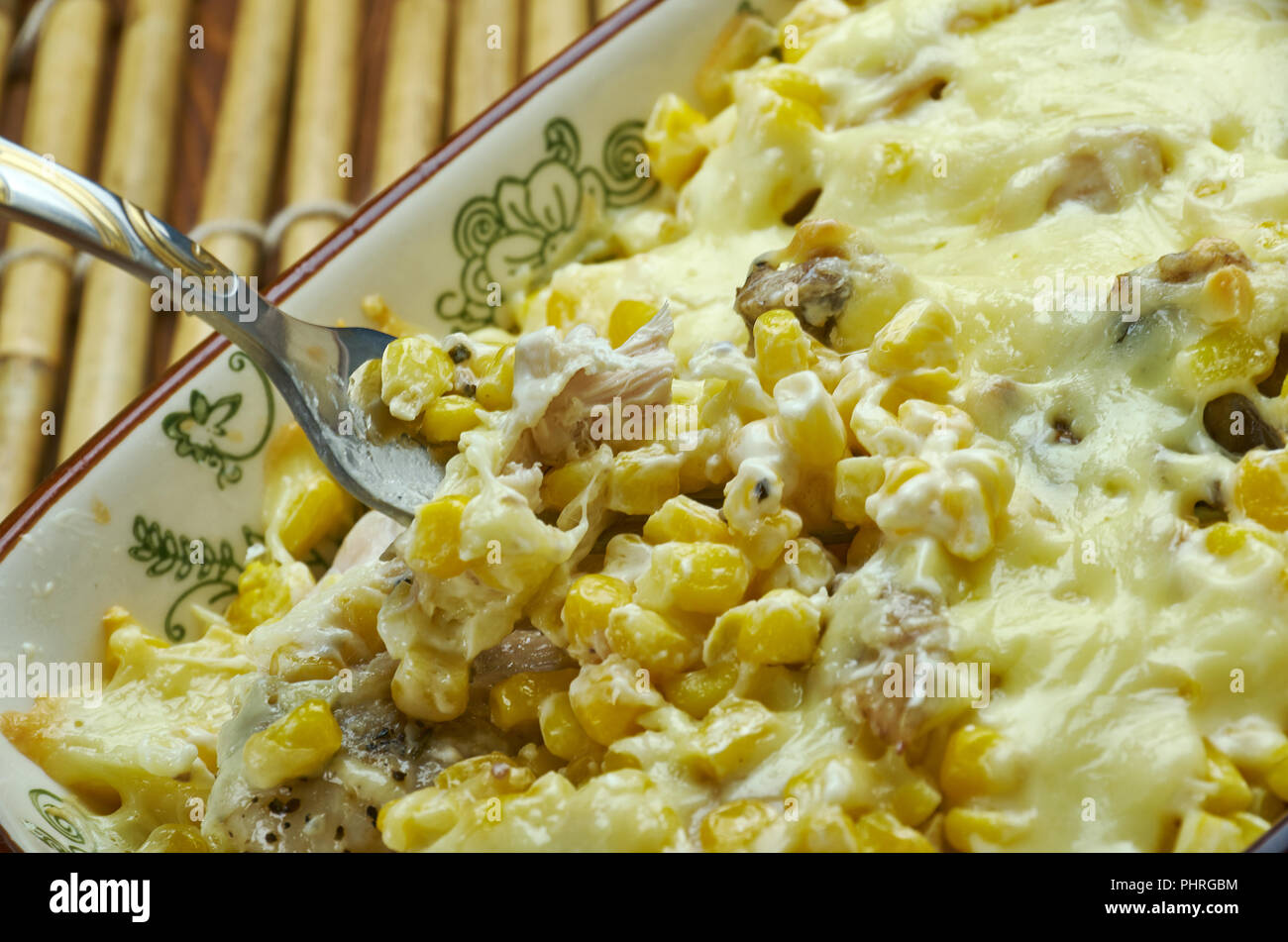 Fried Corn Dip with Chicken Stock Photo - Alamy