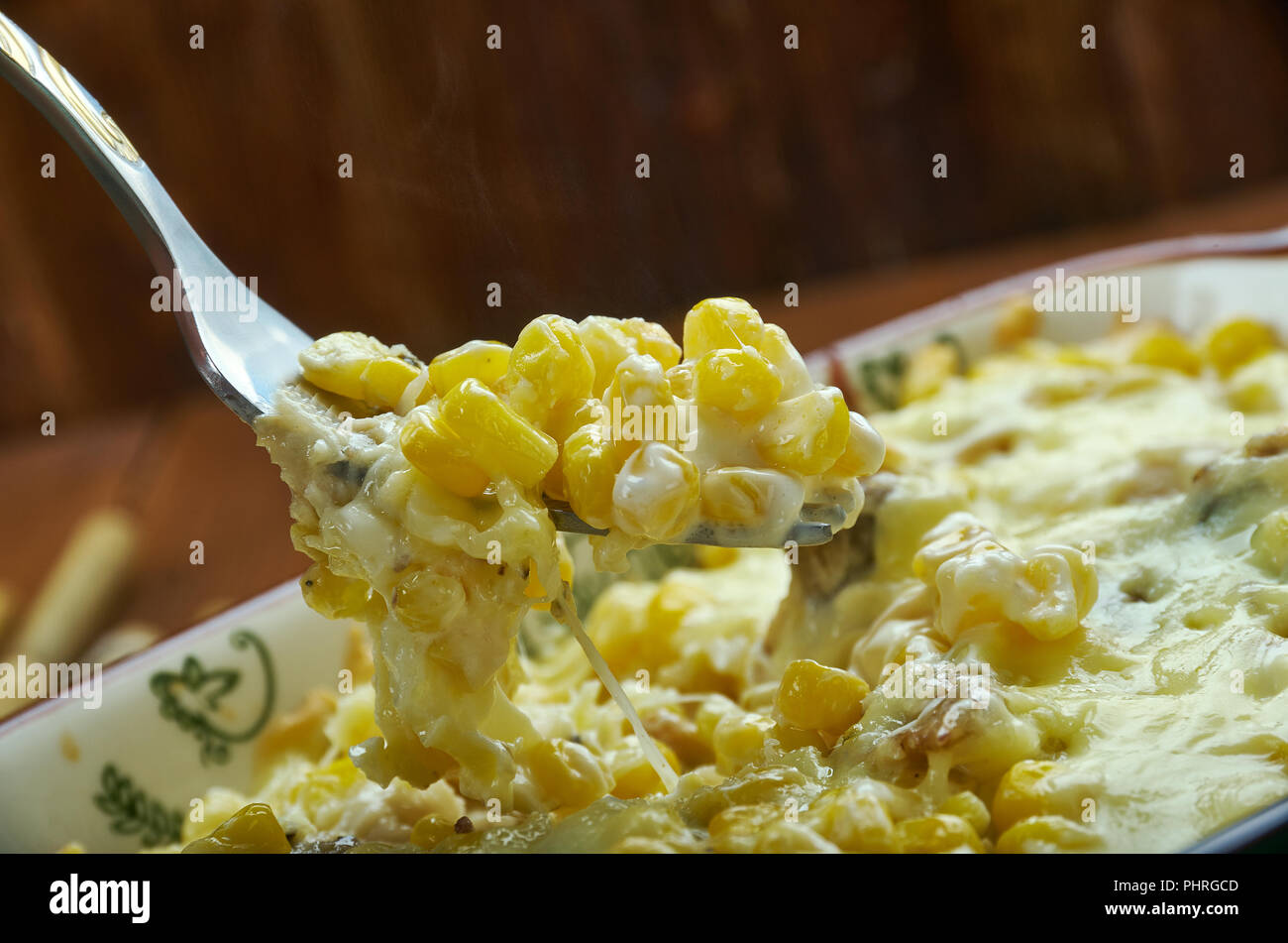 Fried Corn Dip with Chicken Stock Photo - Alamy
