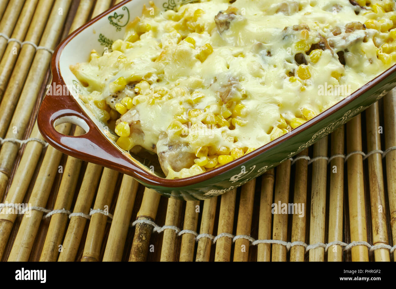 Fried Corn Dip with Chicken Stock Photo - Alamy