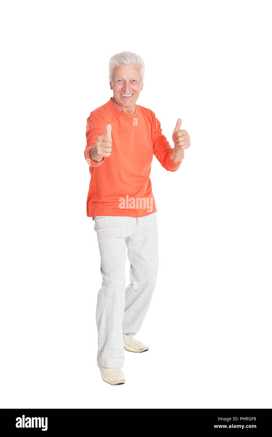 Handsome senior man arms Cut Out Stock Images & Pictures - Alamy