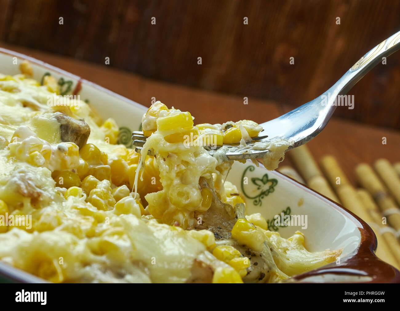 Fried Corn Dip with Chicken Stock Photo - Alamy