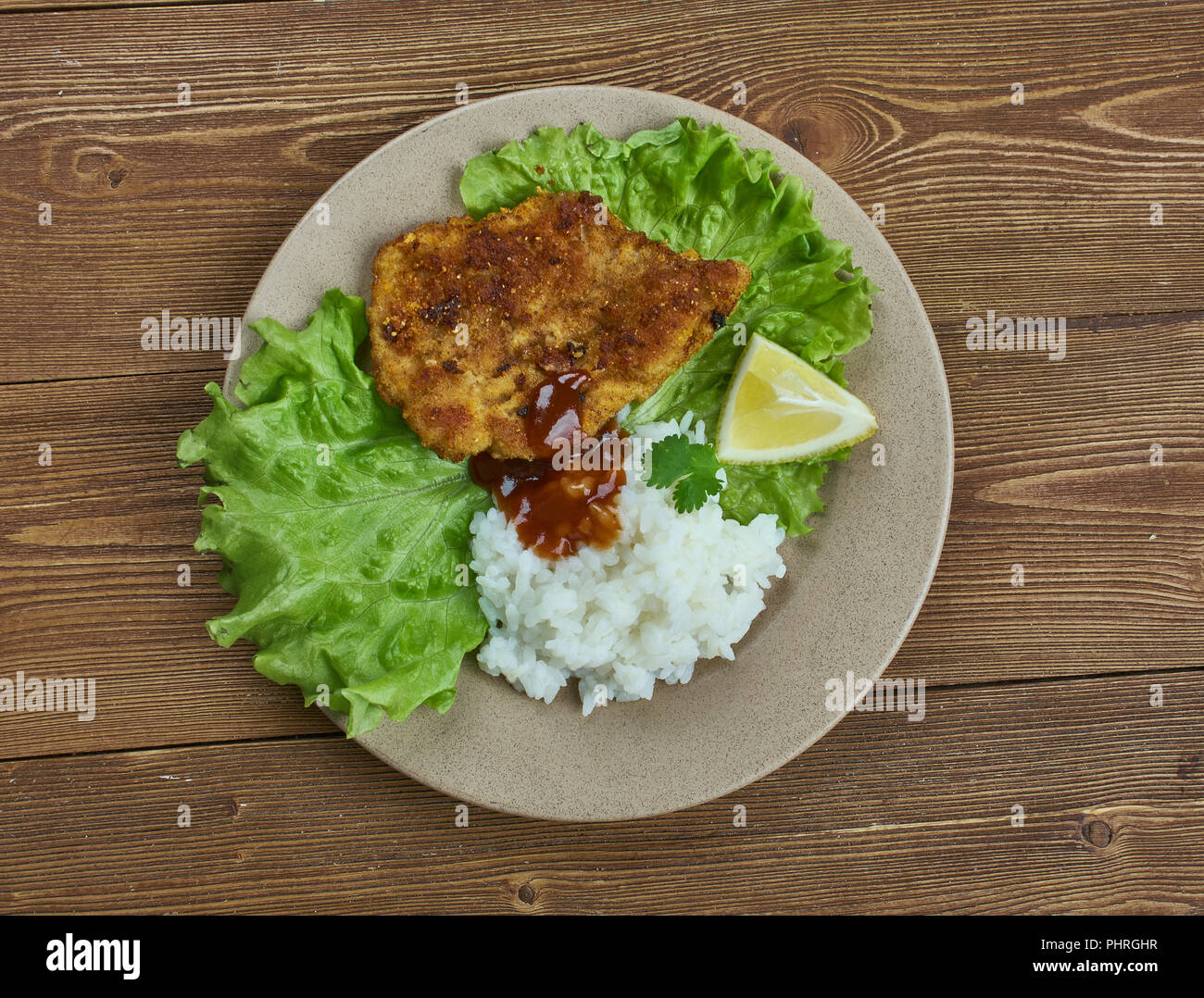 Breaded Beef Steak Stock Photo - Alamy