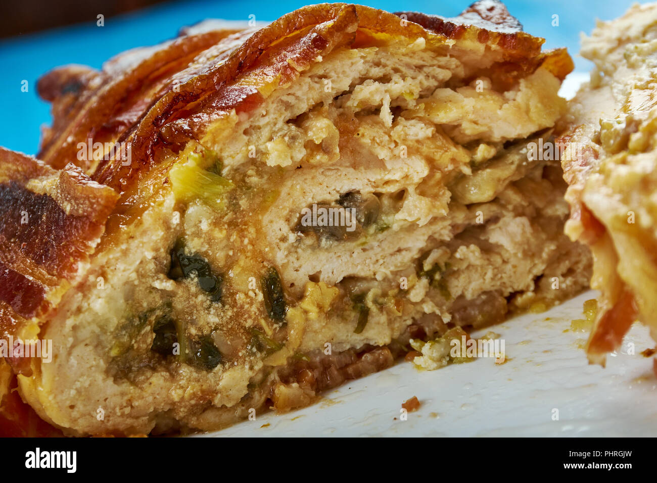 Italian Bacon Wrapped Meatloaf Sliders Stock Photo - Alamy
