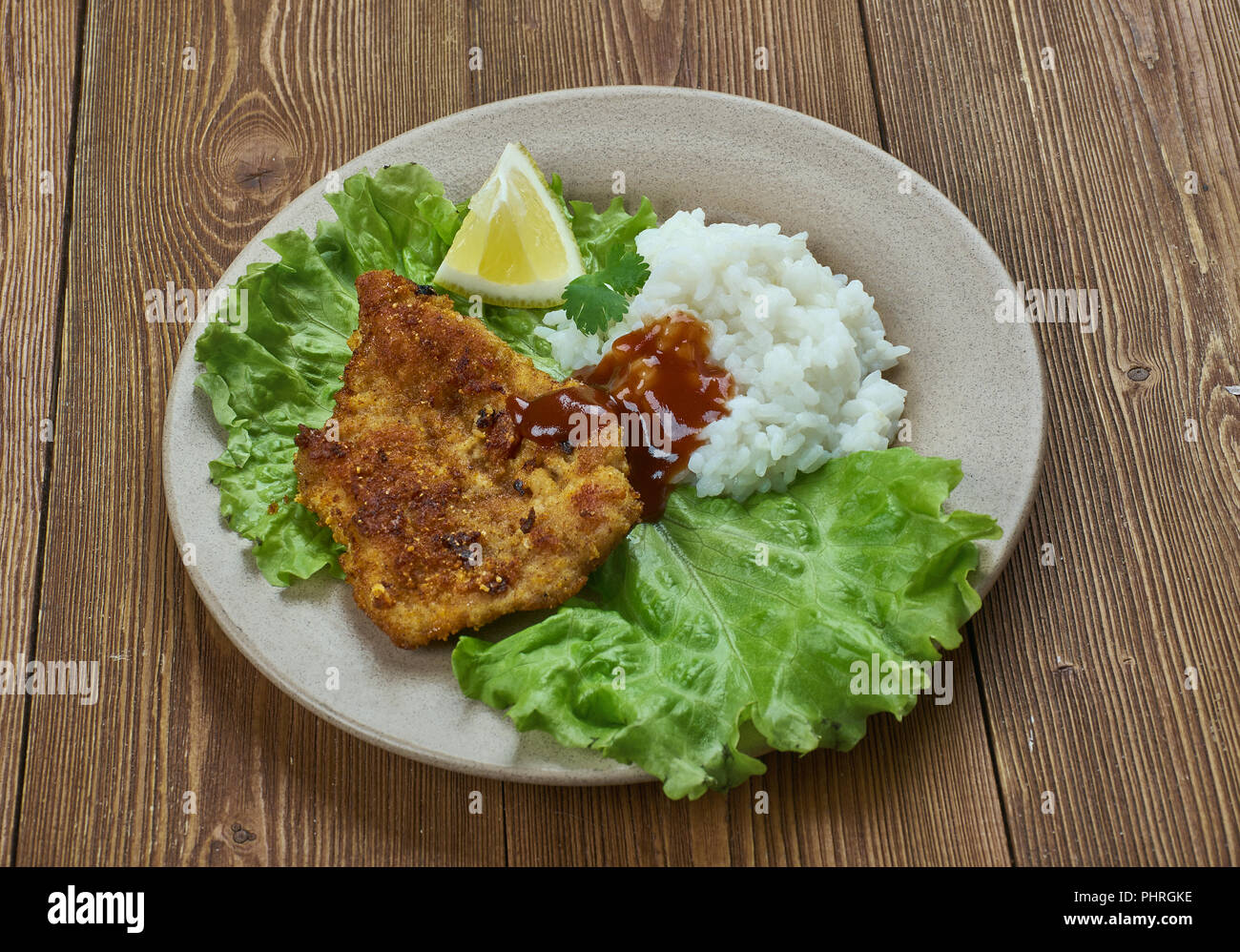Breaded Beef Steak Stock Photo - Alamy