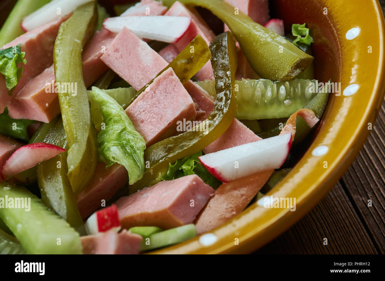 Bavarian Wurst Salat Stock Photo - Alamy