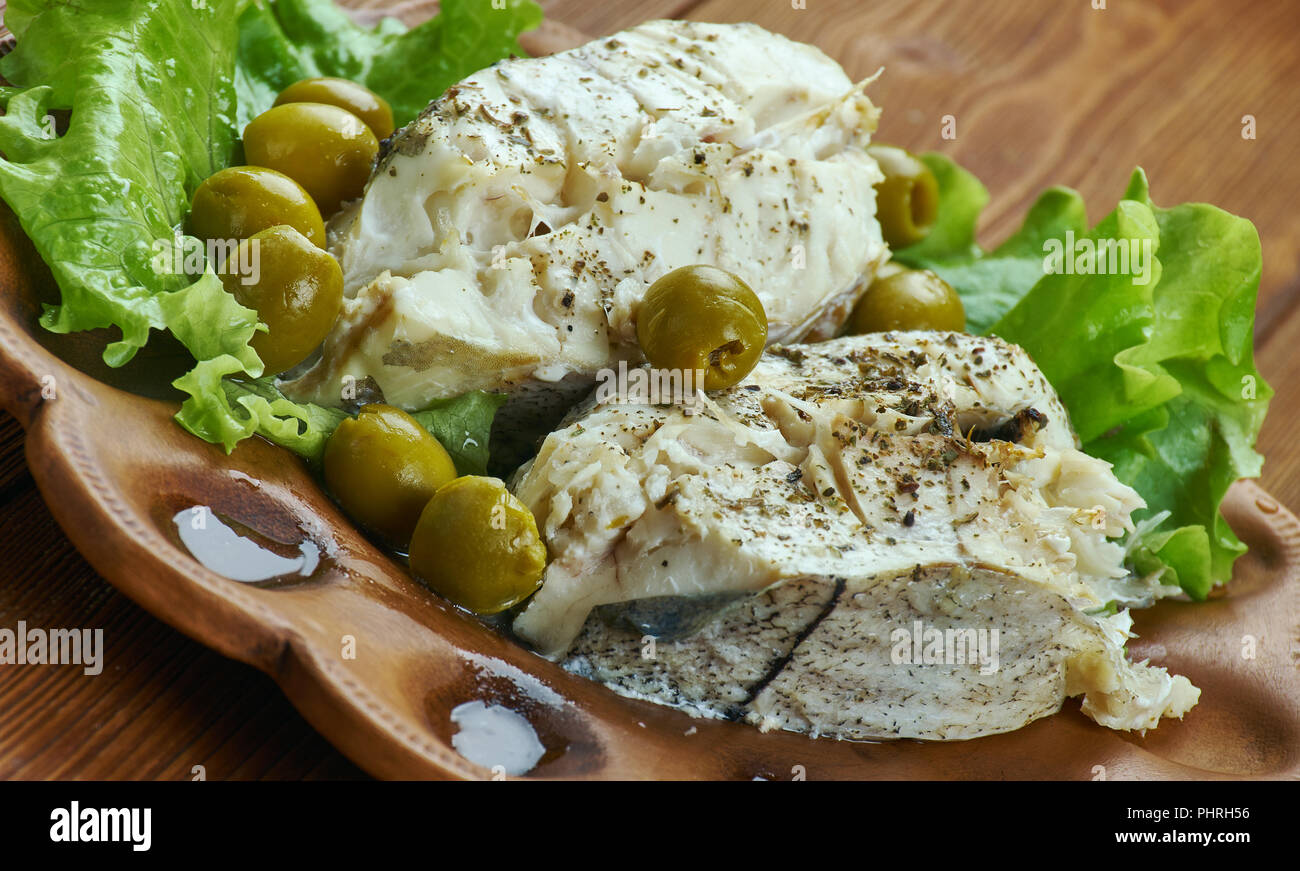 Alaskan Cod with Fennel, Olives Stock Photo - Alamy