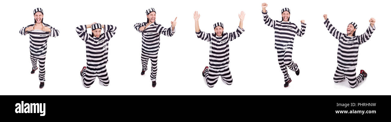 Prison inmate isolated on the white background Stock Photo - Alamy