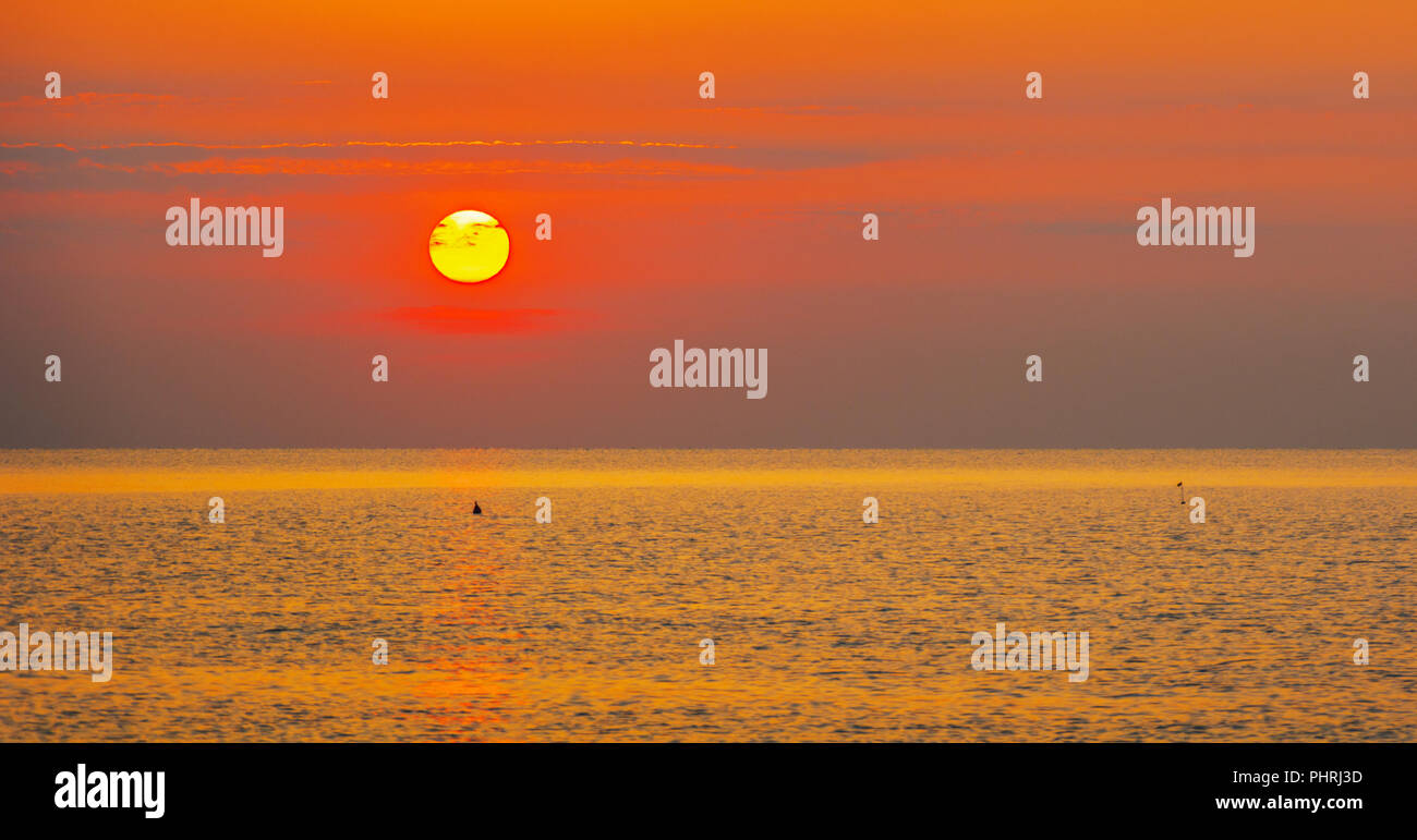Bright background sea sunset view hi-res stock photography and images ...