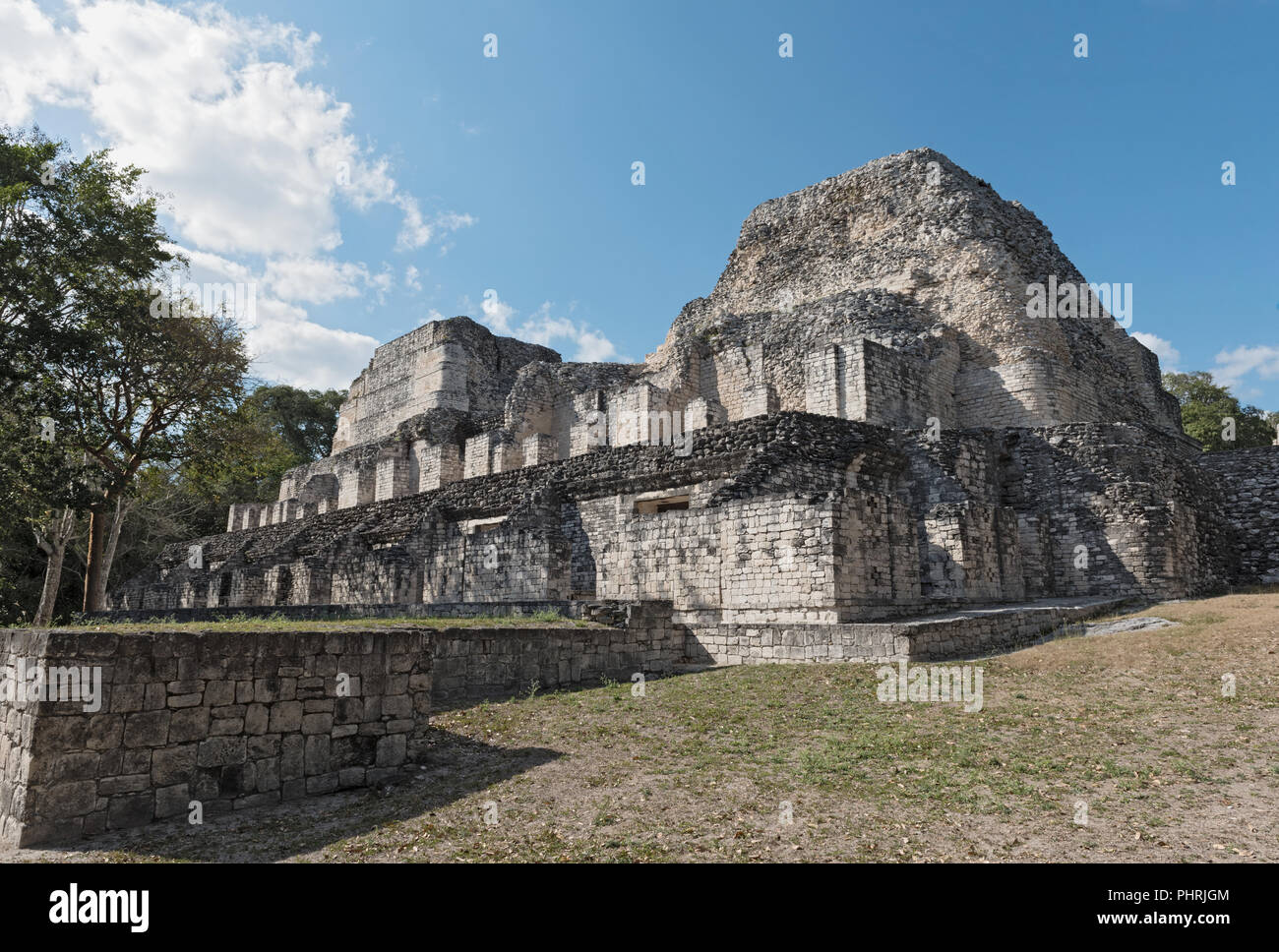 The ruins of the ancient Mayan city of Becan, Campeche, Mexico Stock ...