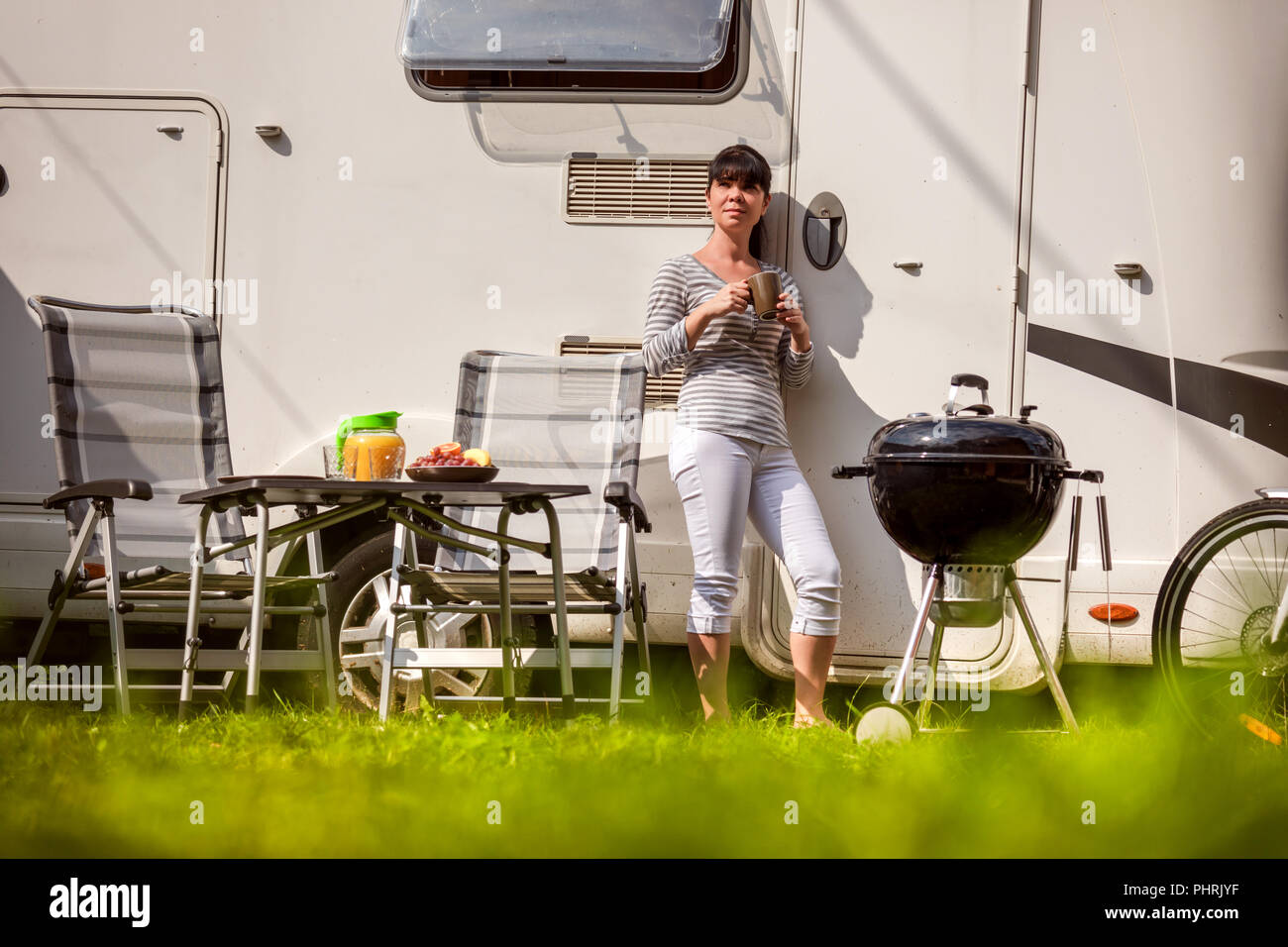 Family vacation travel RV, holiday trip in motorhome, Caravan car ...