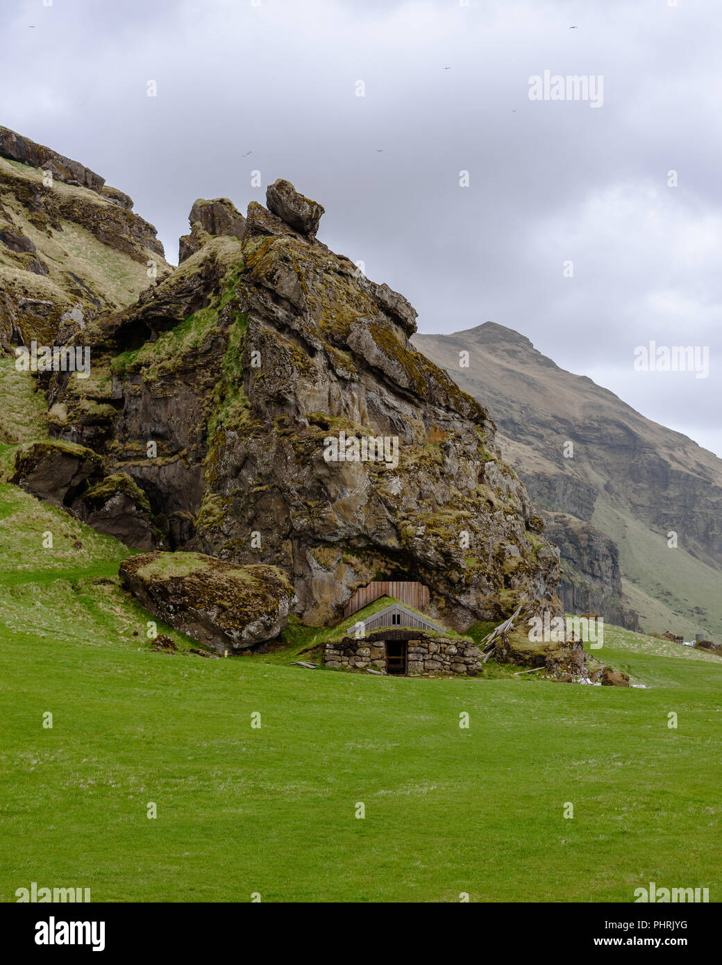 The entrance to the Rutshellir Cave in Southern Iceland Stock Photo - Alamy