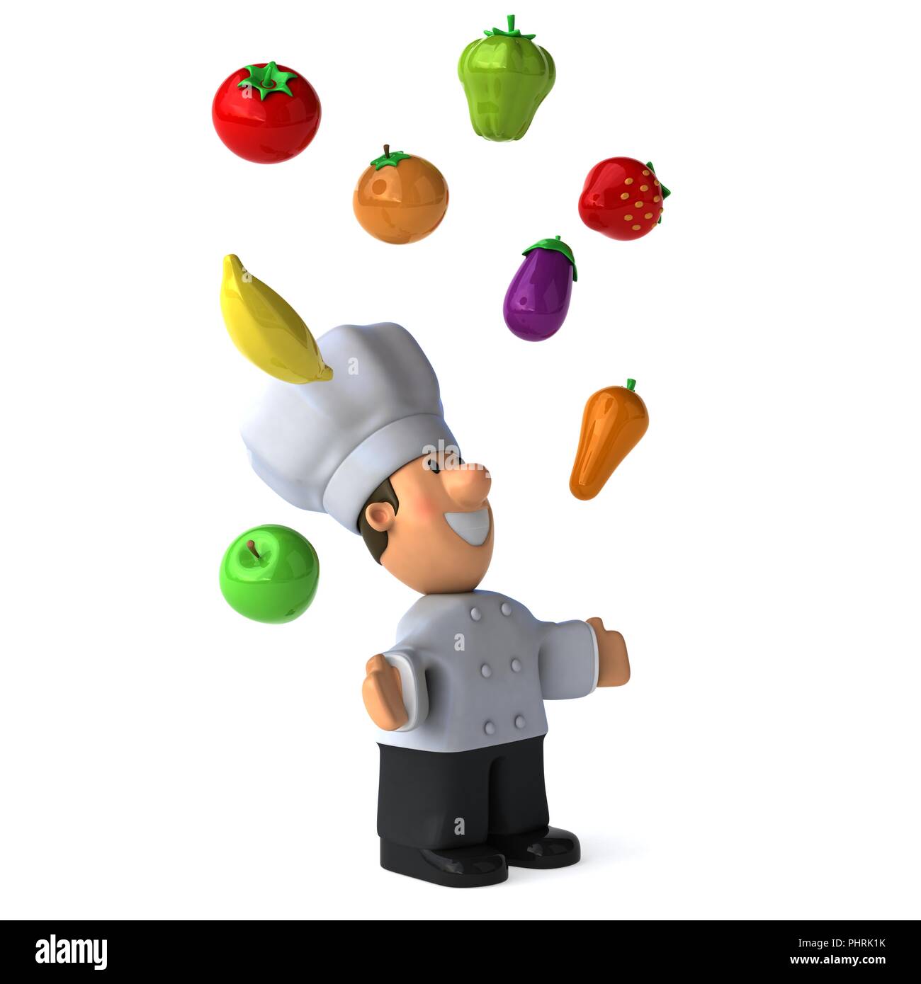 Fun chef - 3D Illustration Stock Photo - Alamy