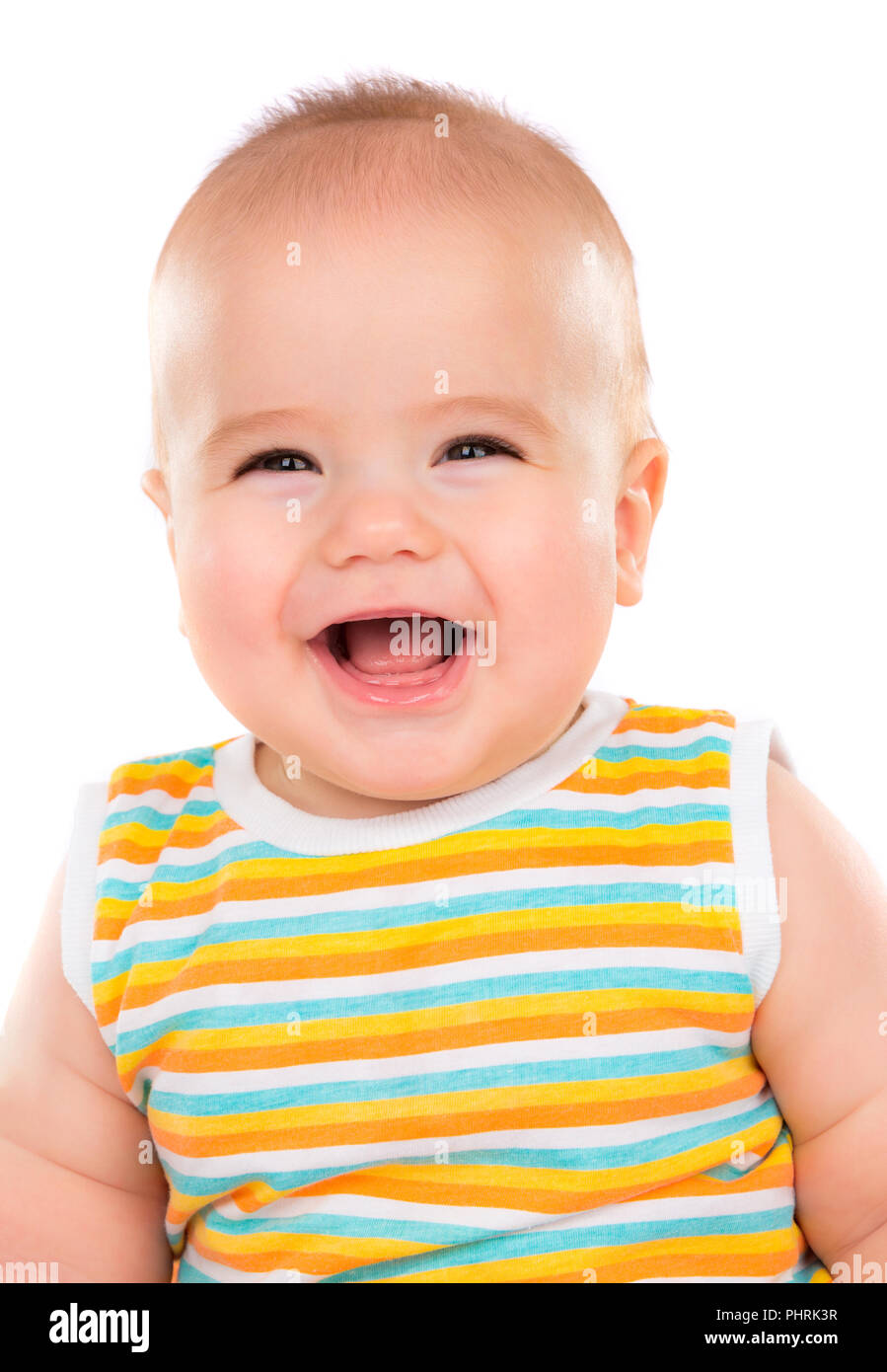 Happy Little Baby isolated on white background Stock Photo - Alamy