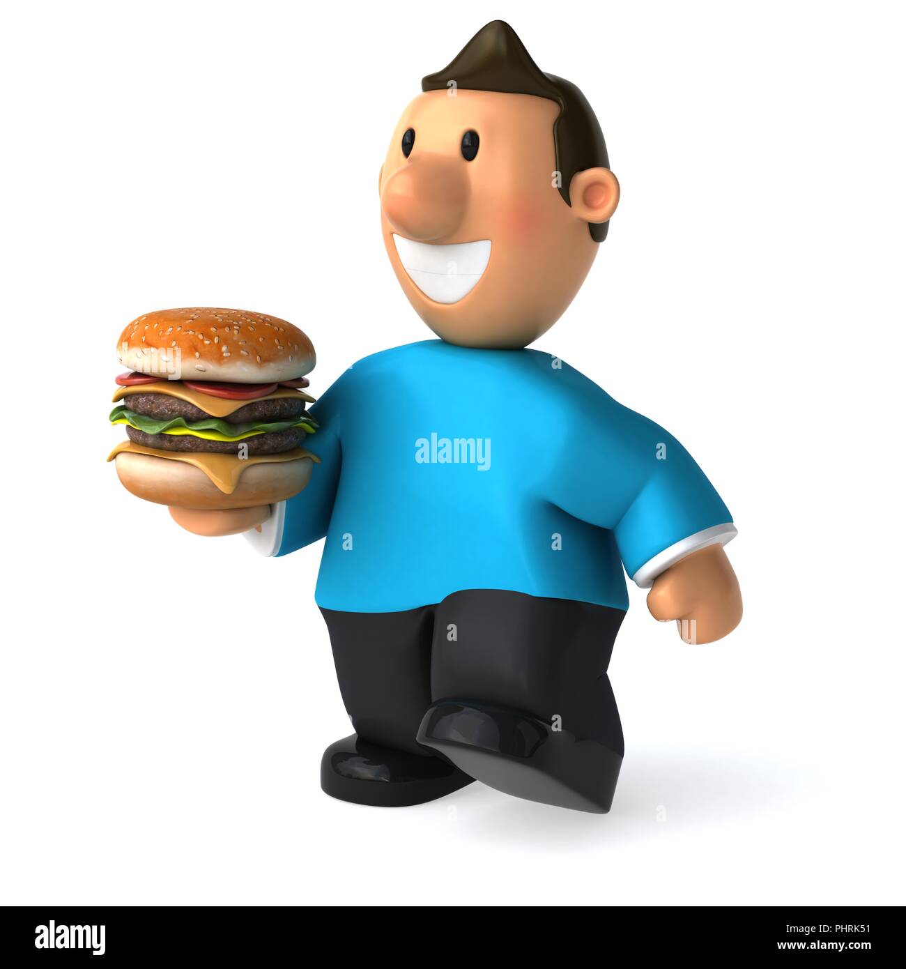 Fun casual man - 3D Illustration Stock Photo - Alamy