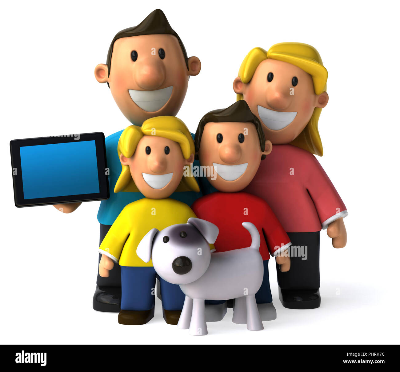 Family - 3D Illustration Stock Photo - Alamy