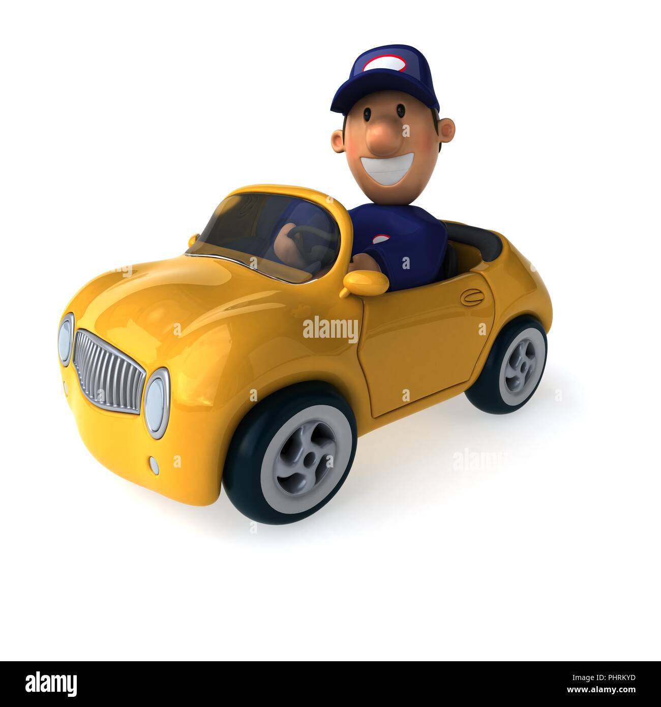 Fun mechanic - 3D Illustration Stock Photo - Alamy