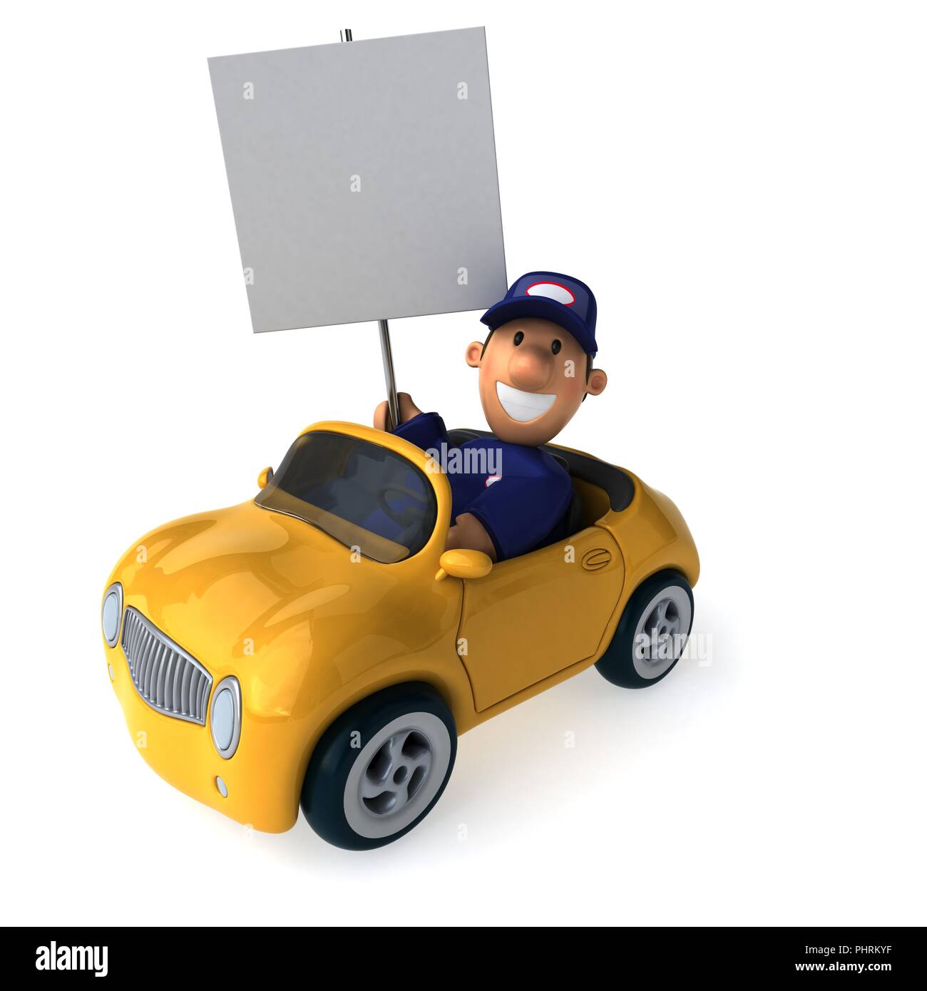 Fun mechanic - 3D Illustration Stock Photo - Alamy