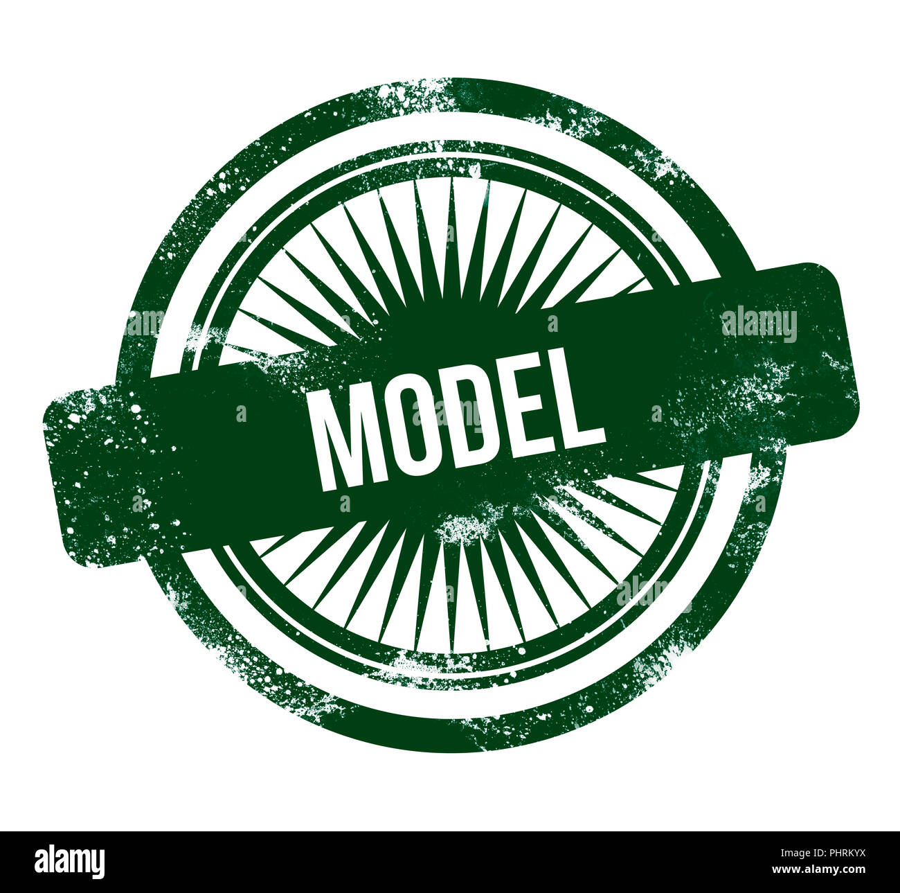model - green grunge stamp Stock Photo - Alamy