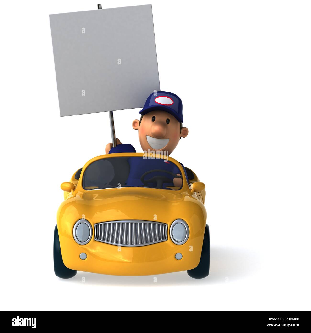 Fun mechanic - 3D Illustration Stock Photo - Alamy