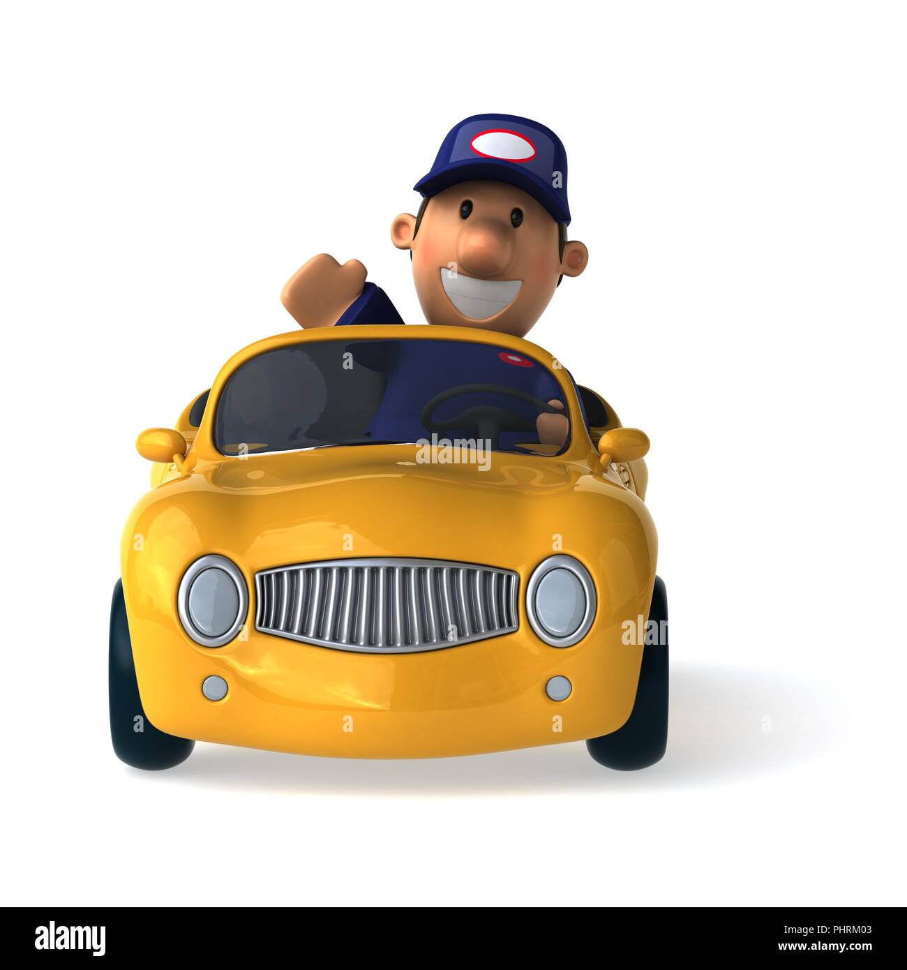 Fun mechanic - 3D Illustration Stock Photo - Alamy