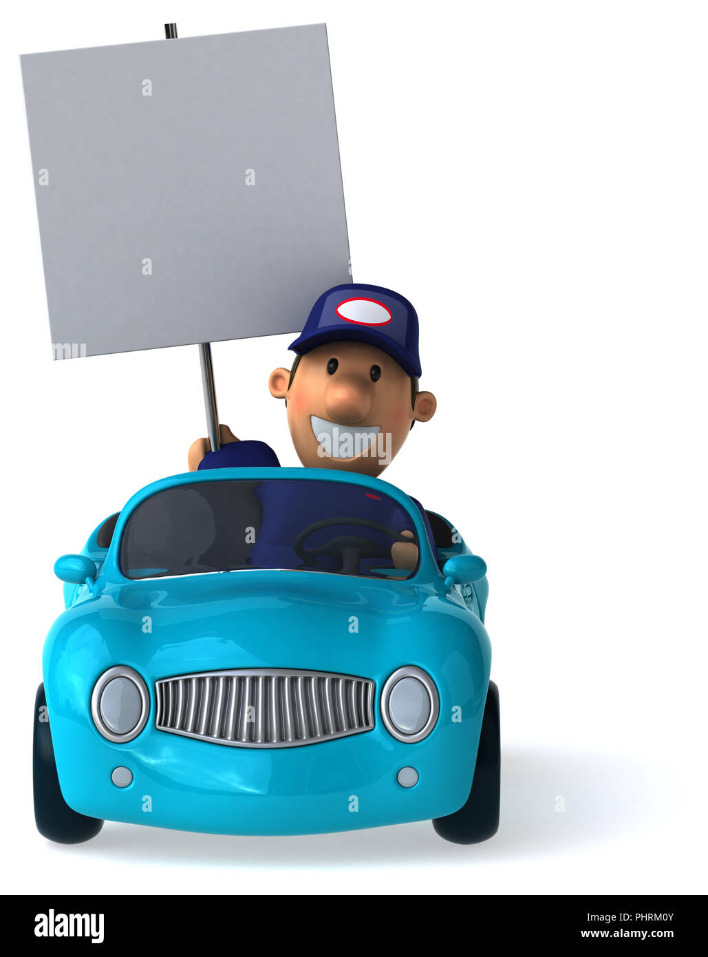 Fun mechanic - 3D Illustration Stock Photo - Alamy