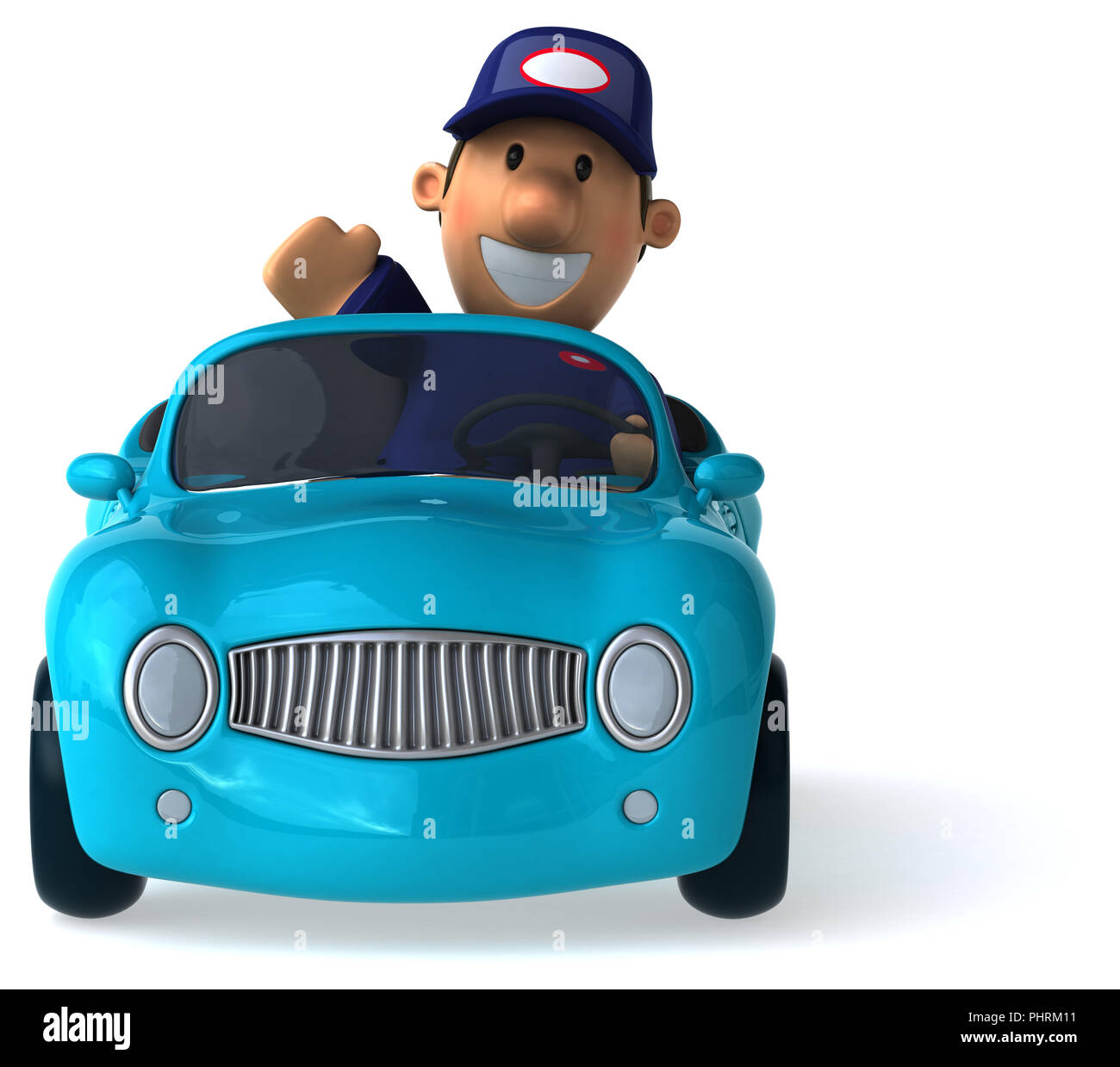 Fun mechanic - 3D Illustration Stock Photo - Alamy