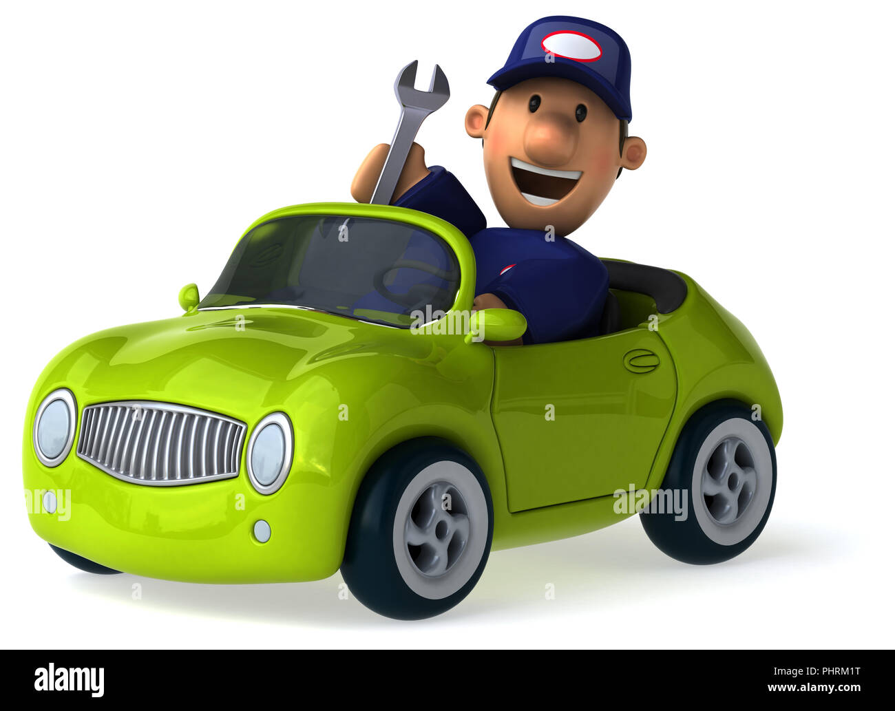 Fun mechanic - 3D Illustration Stock Photo - Alamy