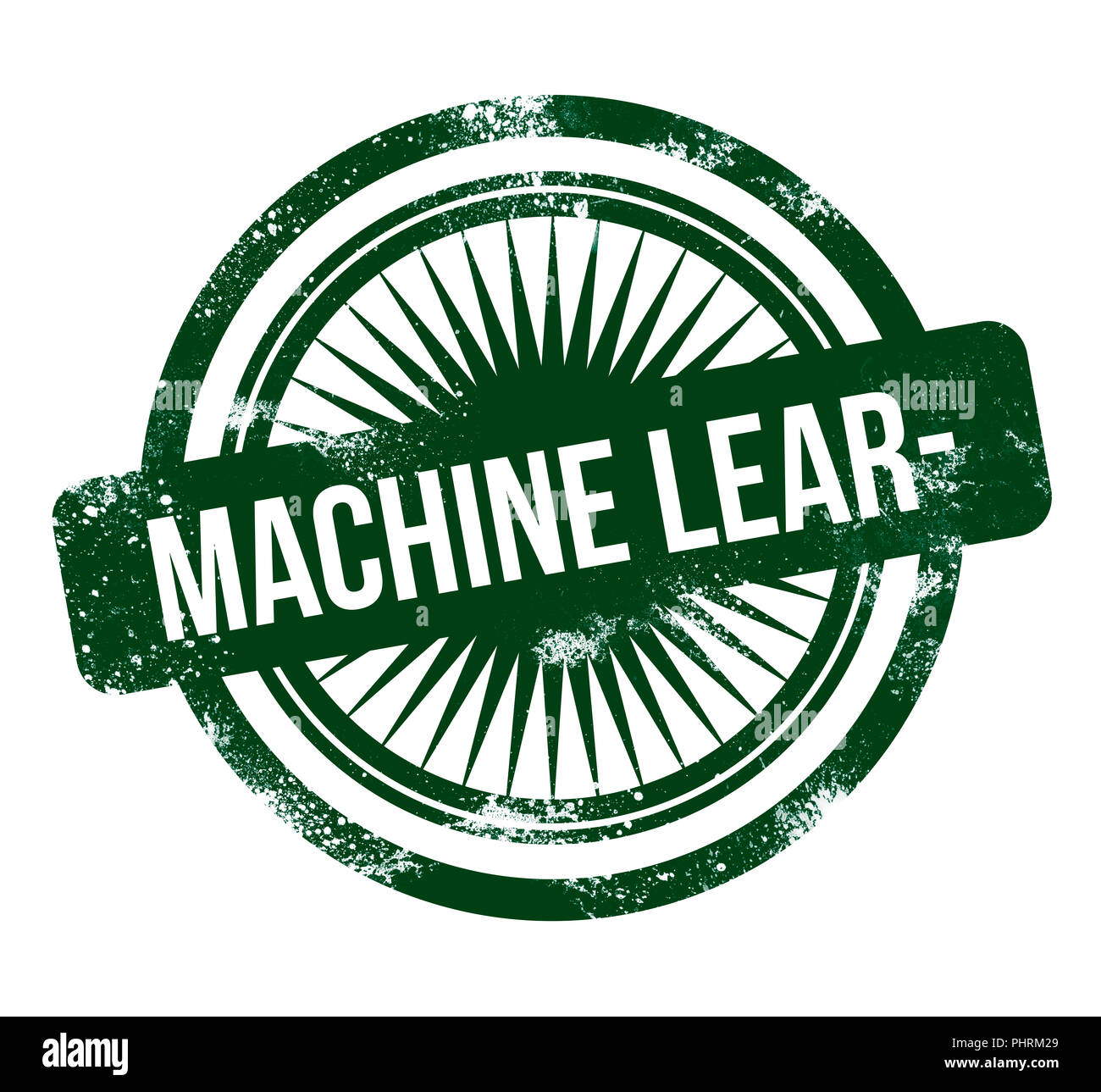 Machine Learning - green grunge stamp Stock Photo - Alamy
