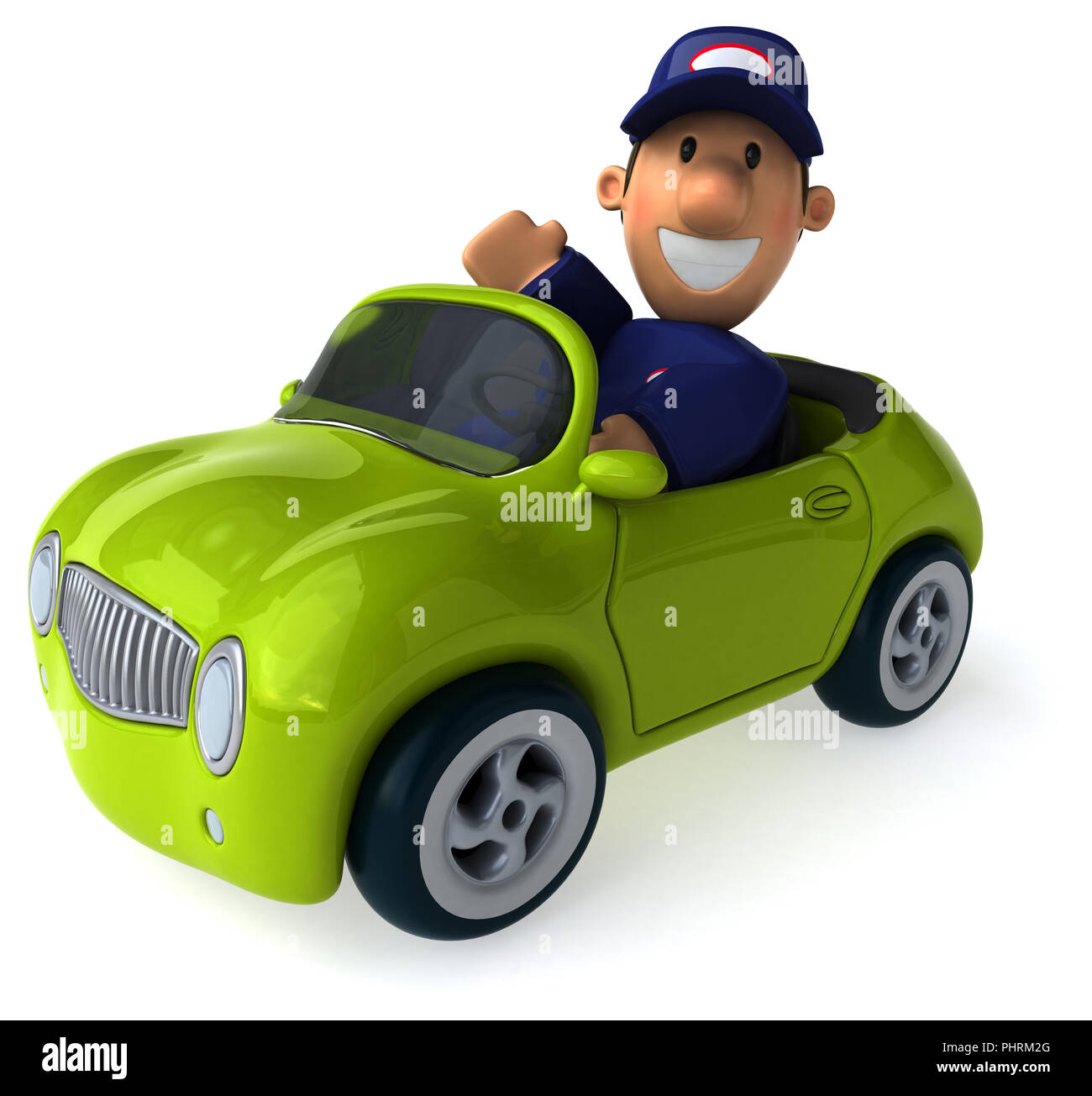 Fun mechanic - 3D Illustration Stock Photo - Alamy